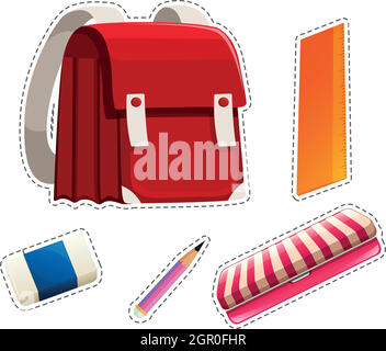 Pencil sticker with eraser Stock Vector Image & Art - Alamy