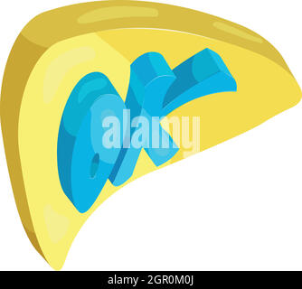 Ok speech bubble. Okay text on talk shape. Vector illustration yellow ...