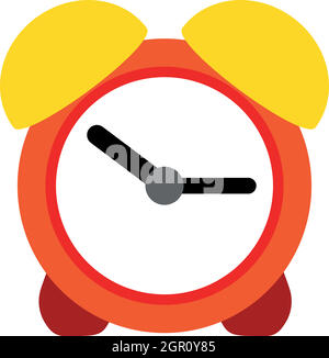 Alarm clock icon flat style vector image Stock Vector Image & Art - Alamy