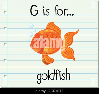 Flashcard alphabet G is for goldfish Stock Vector Image & Art - Alamy