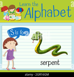 English flashcard letter S is for snake Stock Vector Image & Art - Alamy