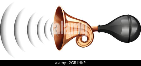 Horn sound wave icon illustration Stock Vector Image & Art - Alamy