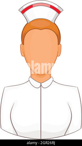 Cartoon woman doctor or nurse in white uniform holding a clipboard ...