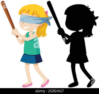 Set of blindfolded girl cartoon Stock Vector Image & Art - Alamy