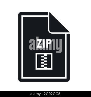 Zip icon, simple style Stock Vector Image & Art - Alamy