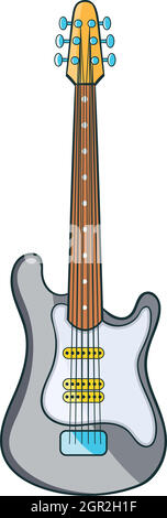 classic electric guitar cartoon vector illustration Stock Vector Image ...