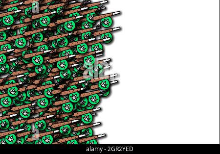 Illustration with marijuana joint patterns - background or wallpaper ...