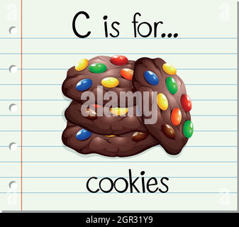 Cartoon cookies. Sweet dessert crackers with cream, sweet snack food ...