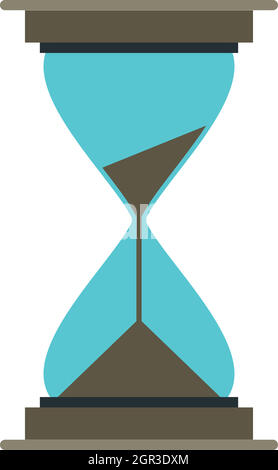 Hourglass icon in flat style. Sandglass vector illustration on white ...