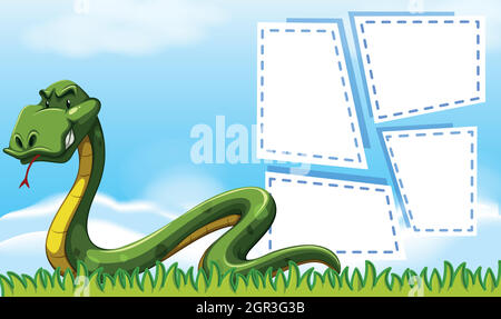 Snake border frame template illustration Stock Vector Image & Art - Alamy
