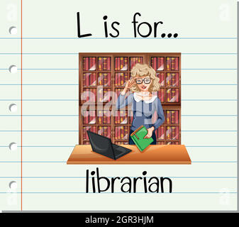Flashcard letter l is for library illustration Stock Vector Image & Art ...