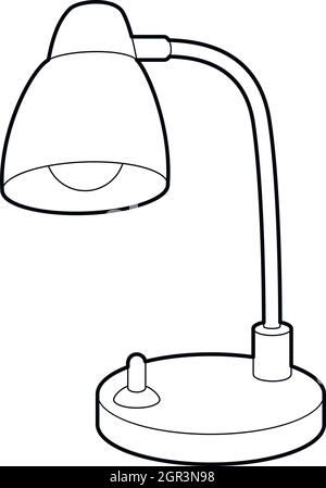 Vector Graphic of - Table Lamp - Line Style - simple illustration ...
