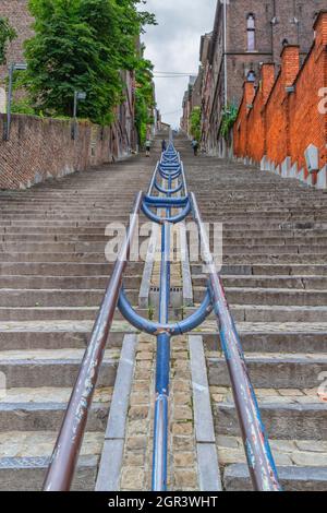 Famous Stairs "Montagne de Bueren" in Liège (Belgium Stock Photo - Alamy