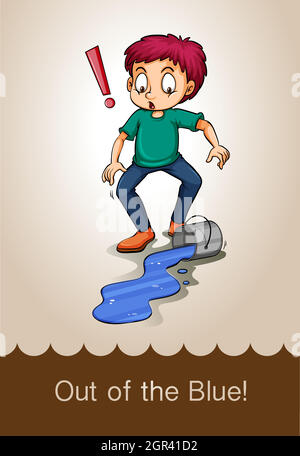 Idiom out of the blue Stock Vector Image & Art - Alamy