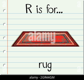 Flashcard letter R is for rug Stock Vector Image & Art - Alamy