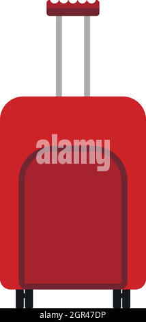 flat red trolley case Stock Vector Image & Art - Alamy