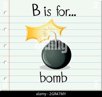 Flashcard letter B is for bomb illustration Stock Vector Image & Art ...