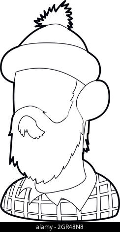 forester man icon vector outline illustration Stock Vector Image & Art ...