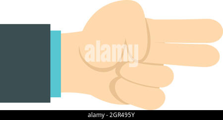 Gesture index and middle finger together icon Stock Vector Image & Art - Alamy