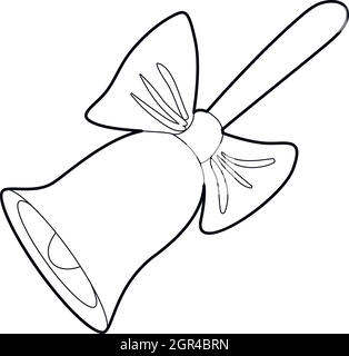 Notification bell icon, outline style Stock Vector Image & Art - Alamy