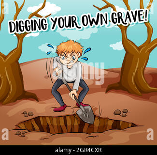 Digging your own grave Stock Vector Image & Art - Alamy