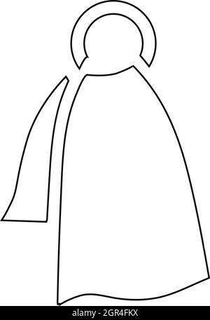 Towel line icon isolated on white background. Vector illustration. Eps ...