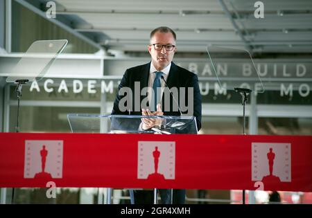 Bill Kramer at the dedication ceremony for the Academy Museum of Motion ...