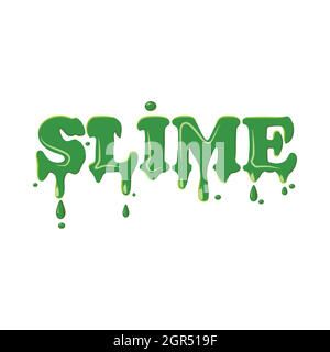 Slime word isolated on white background Stock Vector Image & Art - Alamy