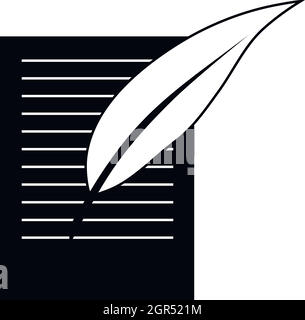 Notary paper pen icon, simple style Stock Vector Image & Art - Alamy
