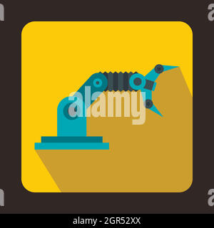 Robotic arm vector icon. Flat style illustration. EPS 10 vector Stock ...