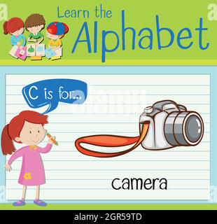 Flashcard letter C is for camera Stock Vector Image & Art - Alamy