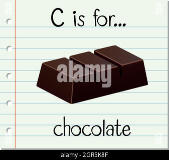 Flashcard letter C is for chocolate bar Stock Vector Image & Art - Alamy