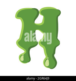 Green slime font. Halloween toxic waste letters, scary horror greens ...