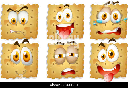 Cracker with angry face illustration Stock Vector Image & Art - Alamy