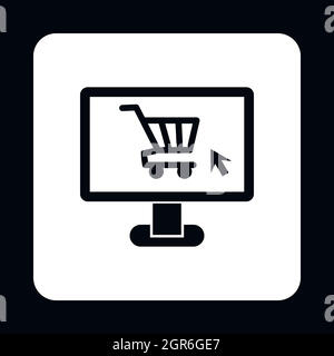 Purchase at online store through computer pattern Stock Vector Image ...