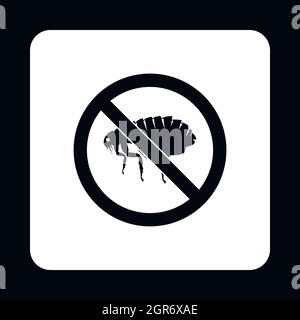 Sign prohibition of fleas icon, simple style Stock Vector Image & Art ...