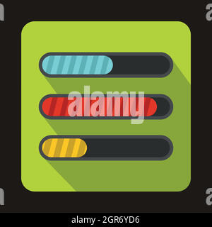 Loading bar progress icon step by step. Webside set symbol round loader Stock Vector Image & Art ...