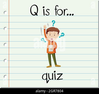 Flashcard letter Q is for quiz illustration Stock Vector Image & Art ...