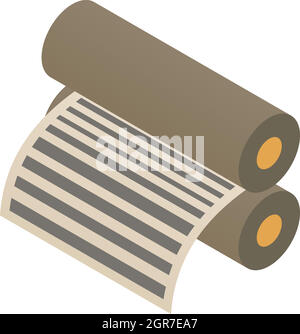 Platen for printing machine icon, cartoon style Stock Vector Image ...