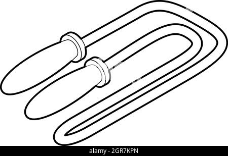 Jump rope icon outline vector. Run program. Care info Stock Vector ...