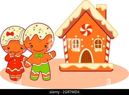 Christmas cartoons clip art. Gingerbread house clipart vector ...