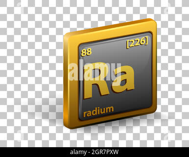 Radium symbol. Chemical element of the periodic table. Vector stock ...