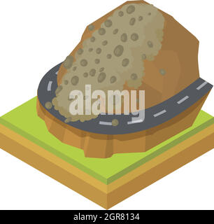 Mountain canyon icon cartoon vector. Rock cliff. Erosion desert Stock ...