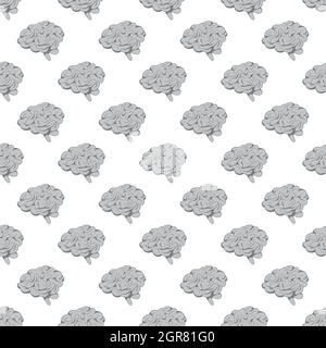 Brain seamless pattern texture, vector background for anatomy or ...