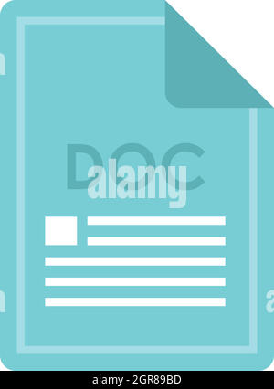 doc file format document color icon vector illustration Stock Vector ...
