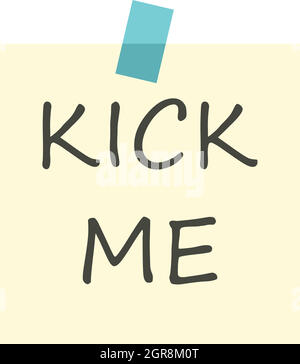 Inscription kick me icon, flat style Stock Vector Image & Art - Alamy