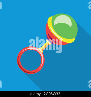 Rattle vector icon. Flat style illustration. EPS 10 vector Stock Vector ...