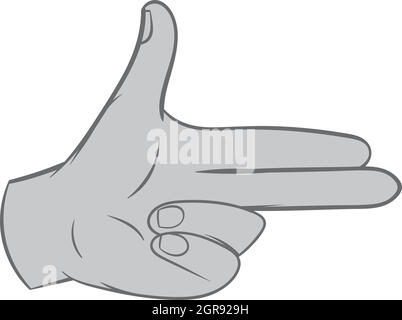 Gesture with middle finger icon, cartoon style Stock Vector Image & Art - Alamy