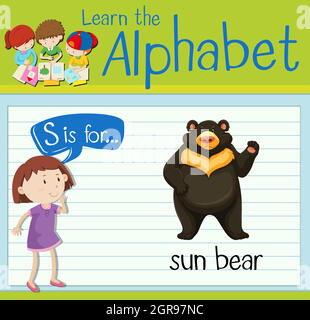 Flashcard letter S is for Sun Stock Vector Image & Art - Alamy