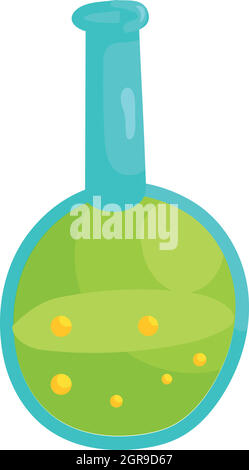 science laboratory glassware cartoon vector illustration Stock Vector ...